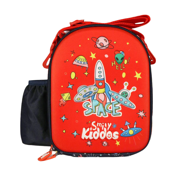 Smily Kiddos Hardtop Lunch Bag Space Theme Red & Black – Mike Bags
