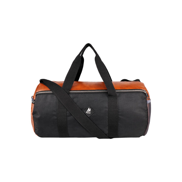 Mike Forge Leather Gym Bag - Tan & Black – Mike Bags